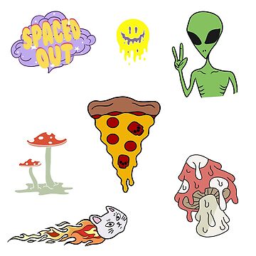 "Stoner Sticker Pack - 7 stickers in 1" Sticker for Sale by levviny ...