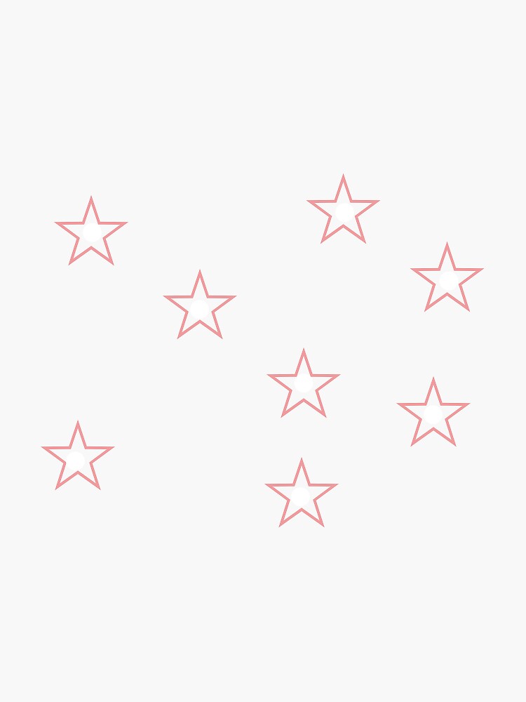 "Pink Outline Stars Pack" Sticker for Sale by cahull322 | Redbubble