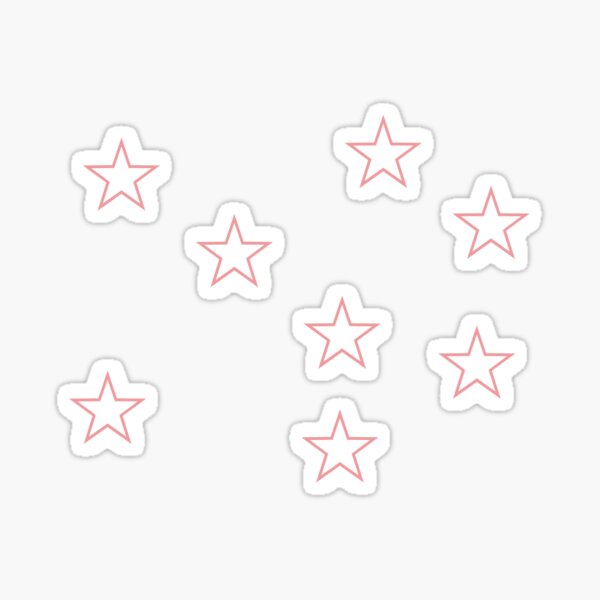 "Pink Outline Stars Pack" Sticker for Sale by cahull322 | Redbubble
