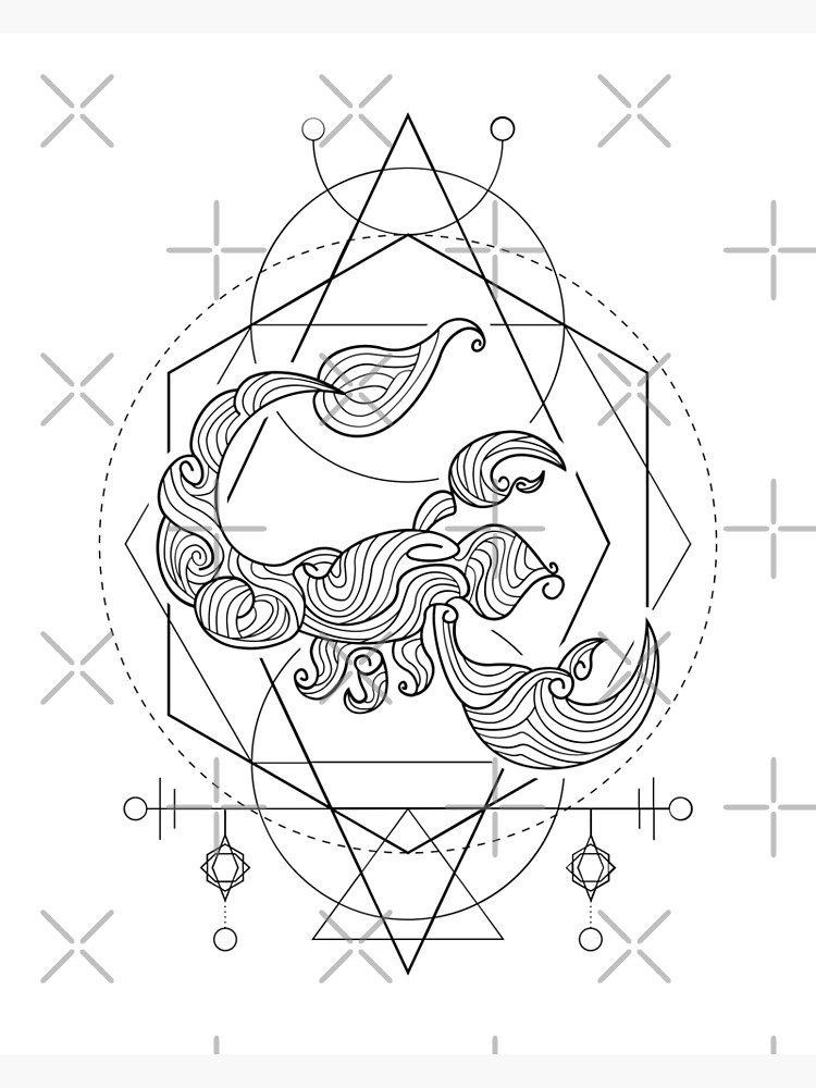 "Geometric Zodiac Scorpio" Poster for Sale by EnlightenedChi | Redbubble