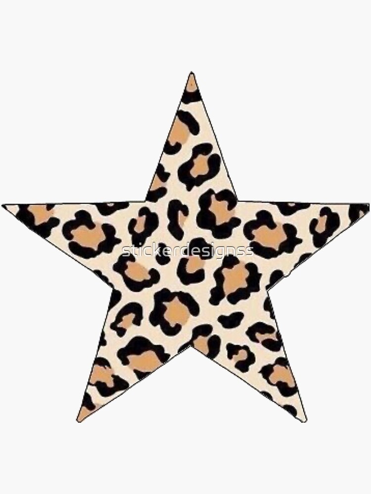 "Cheetah print star" Sticker for Sale by stickerdesignss | Redbubble