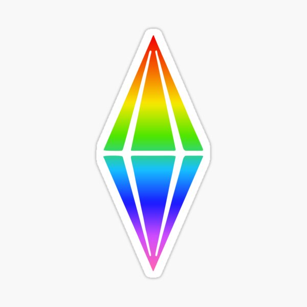 "Pride Plumbob" Sticker by Twisted-Giraffe | Redbubble