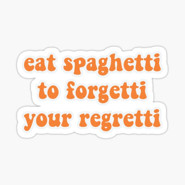 "eat spaghetti " Sticker by gabbylucille | Redbubble