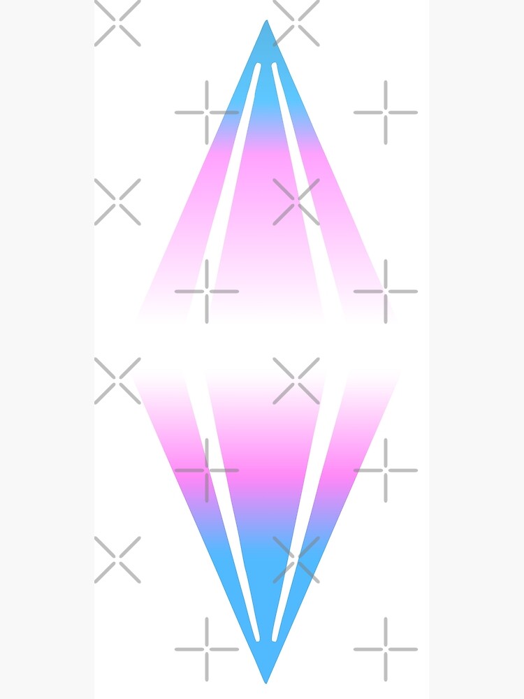 "Trans Pride Plumbob" Poster for Sale by Twisted-Giraffe | Redbubble