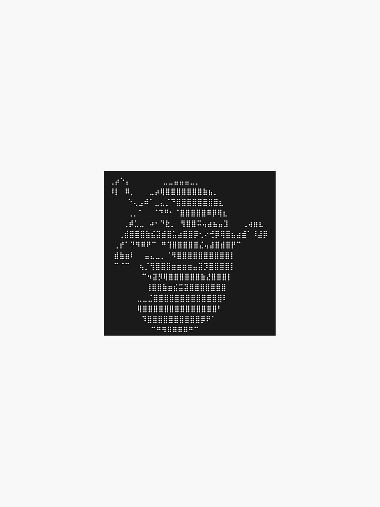 "Shrek ASCII" Sticker for Sale by PharmDIt | Redbubble