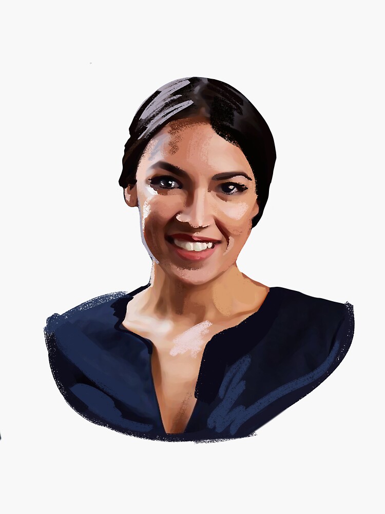 "AOC drawing" Sticker by ienjoycatsss | Redbubble