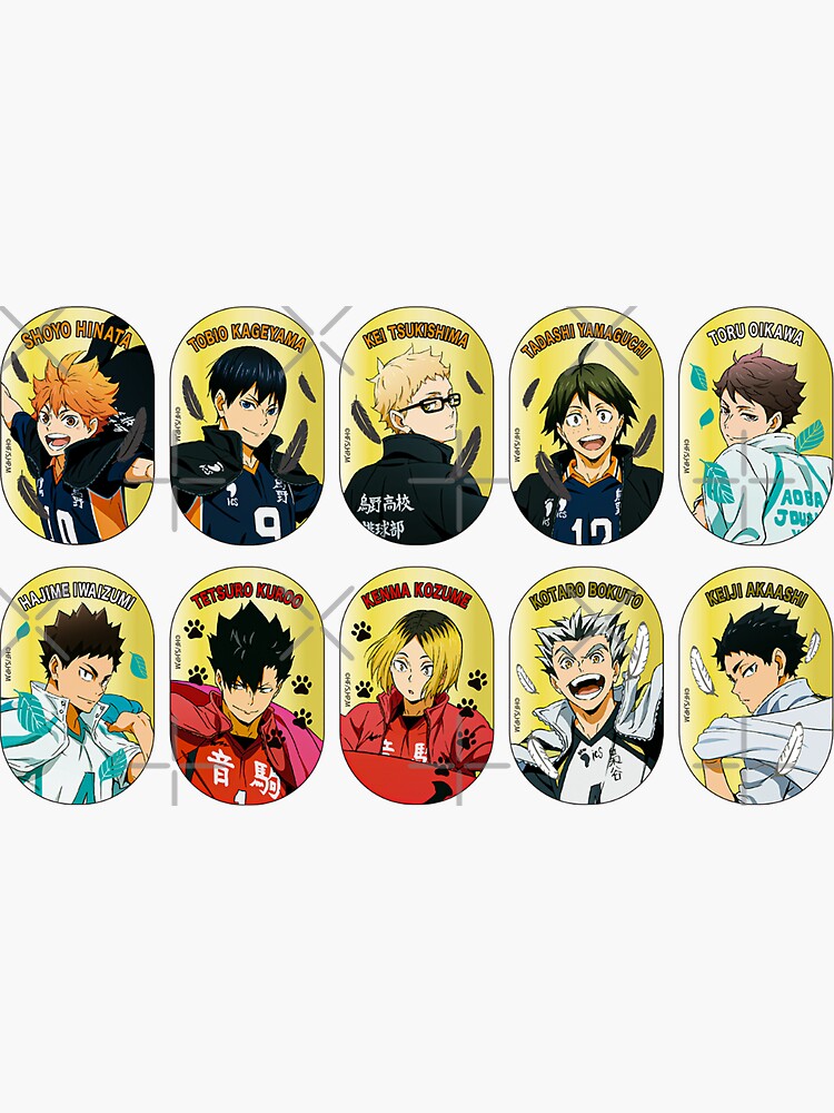 "Haikyuu sticker pack" Sticker for Sale by gitarus | Redbubble