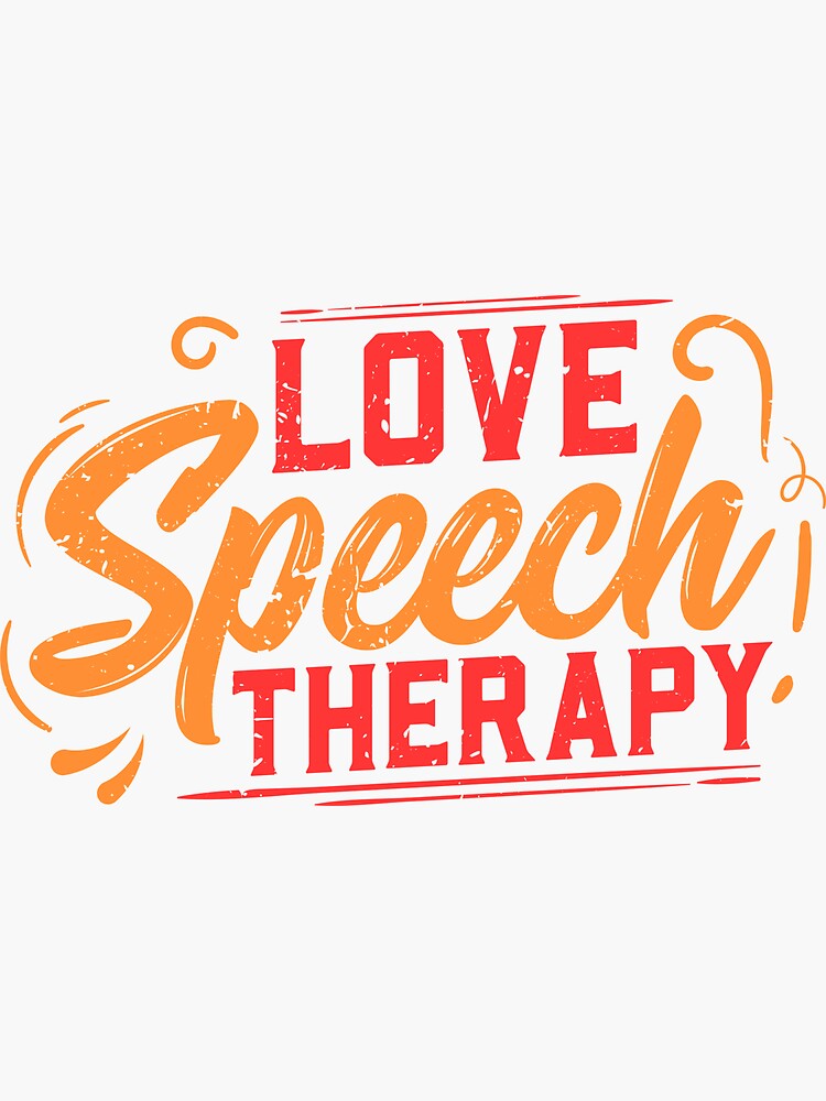 "Love Speech Therapy" Sticker for Sale by tresbelleshirts | Redbubble