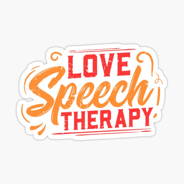 "Love Speech Therapy" Sticker for Sale by tresbelleshirts | Redbubble