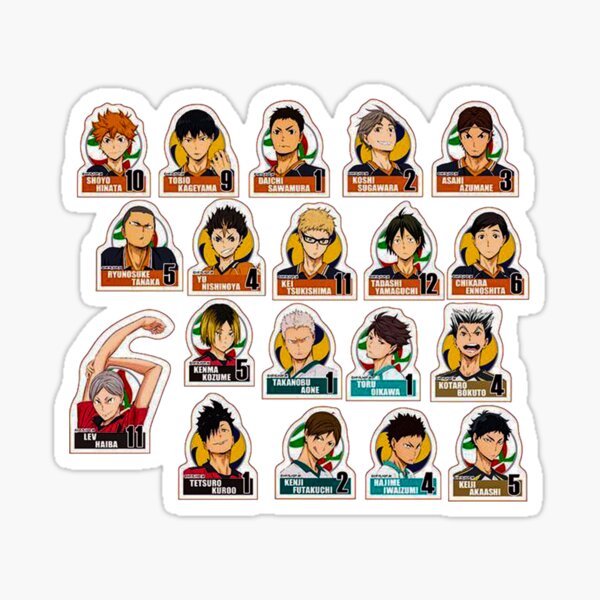 "Haikyuu volleyball sticker pack" Sticker for Sale by gitarus | Redbubble