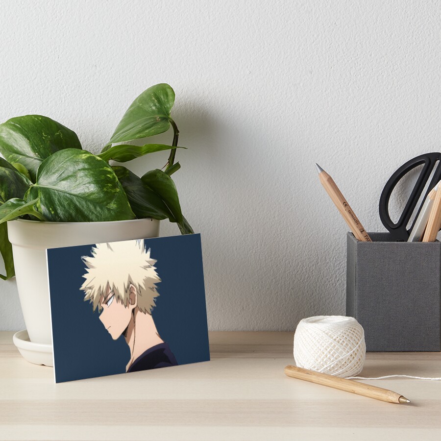 "bakugo side profile" Art Board Print by adrianadn | Redbubble