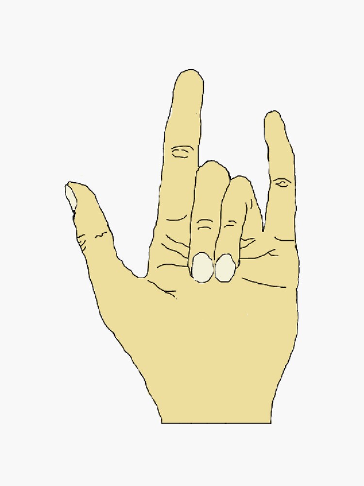 "Love Hand Sign" Sticker by jocelynhunn | Redbubble