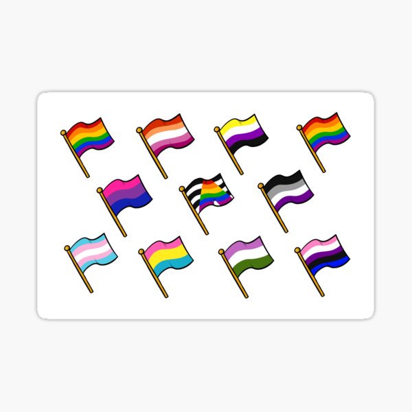 Pride Flags Sticker For Sale By Daileydraws Redbubble