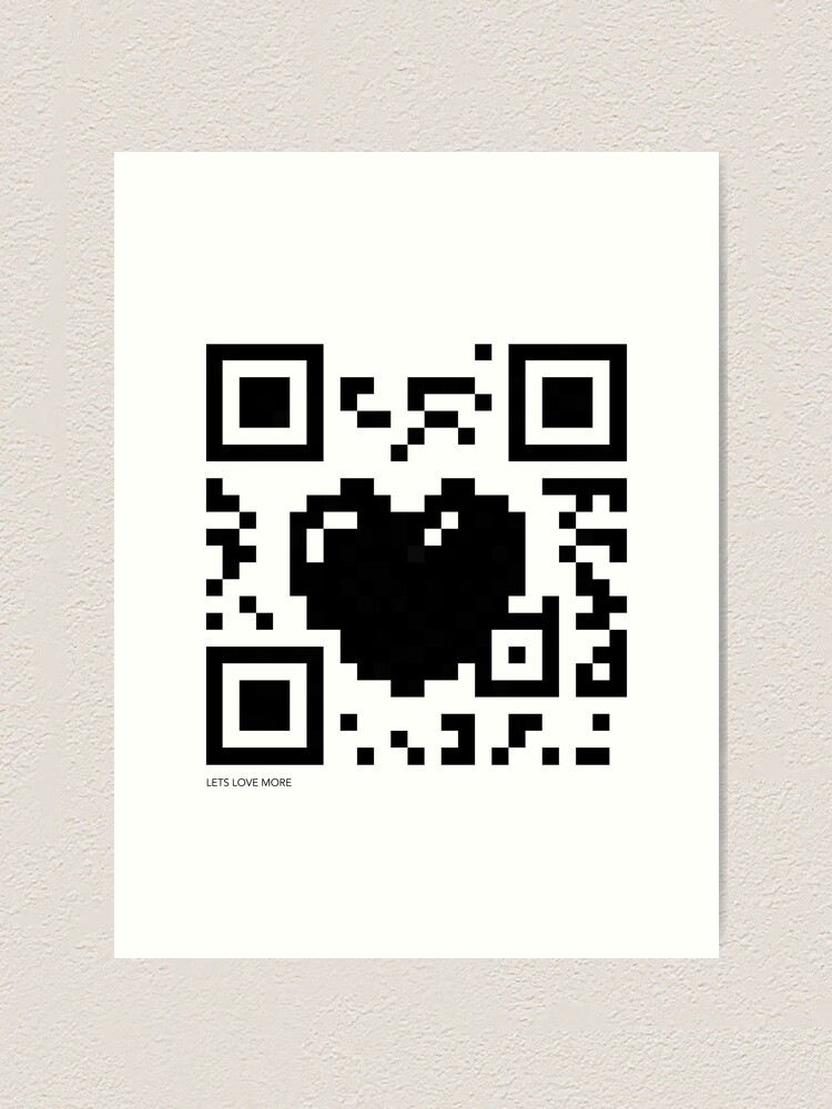 "QR Code - Love Heart" Art Print by wiscan | Redbubble