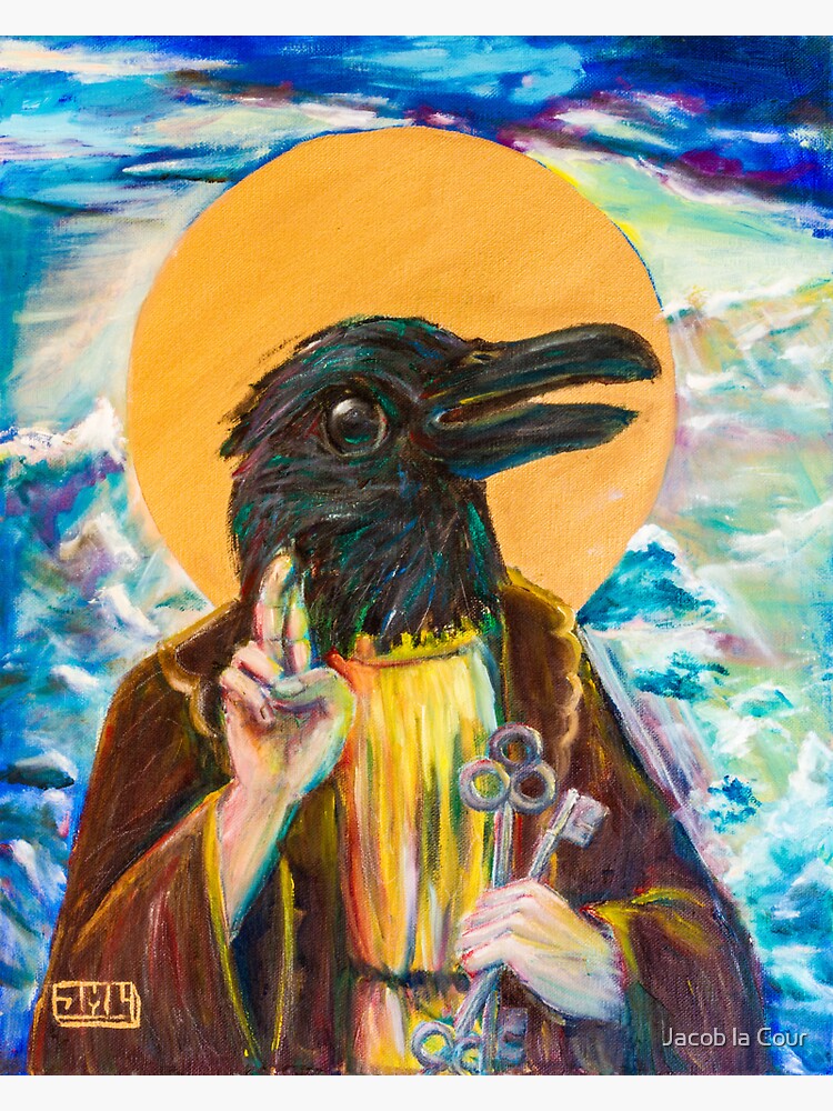 "Crow Priest | Classic Renaissance Bird Painting" Sticker for Sale by ...