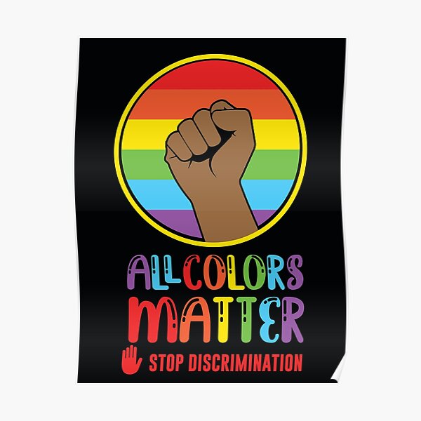 "Stop discrimination" Poster for Sale by HKKY888 | Redbubble