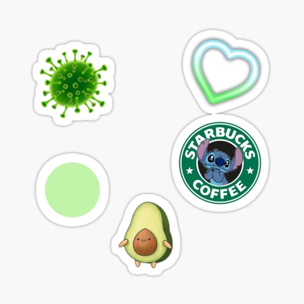 "Green Sticker Pack" Sticker by Leila125 | Redbubble