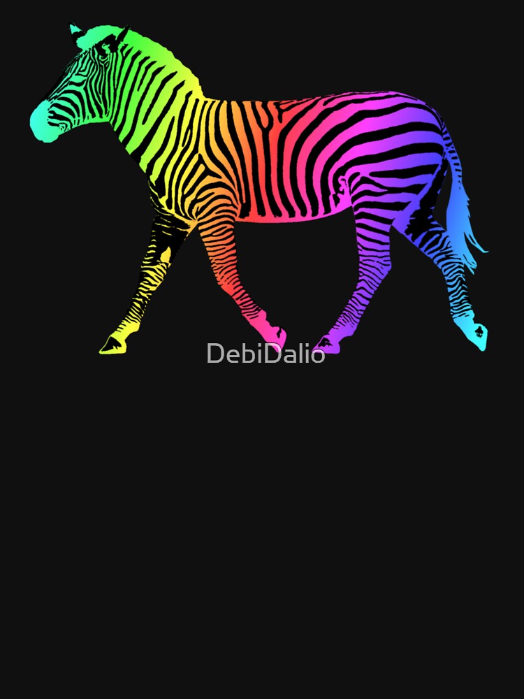 "Colorful Inverted Rainbow Zebra" T-shirt by DebiDalio | Redbubble