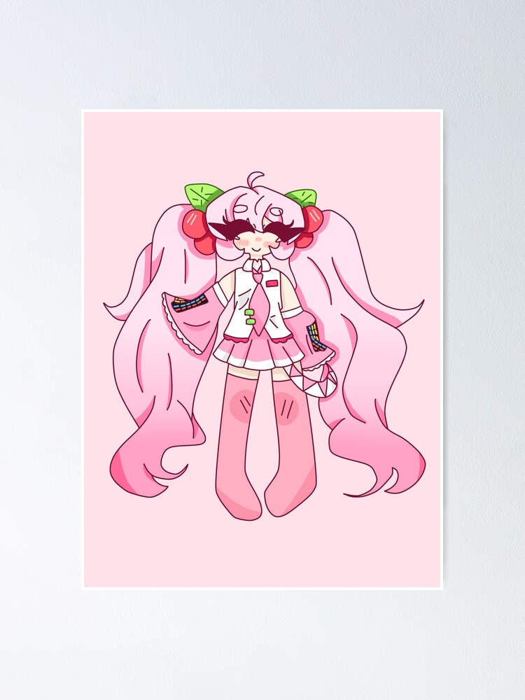 "sakura miku!" Poster for Sale by wackokichi | Redbubble
