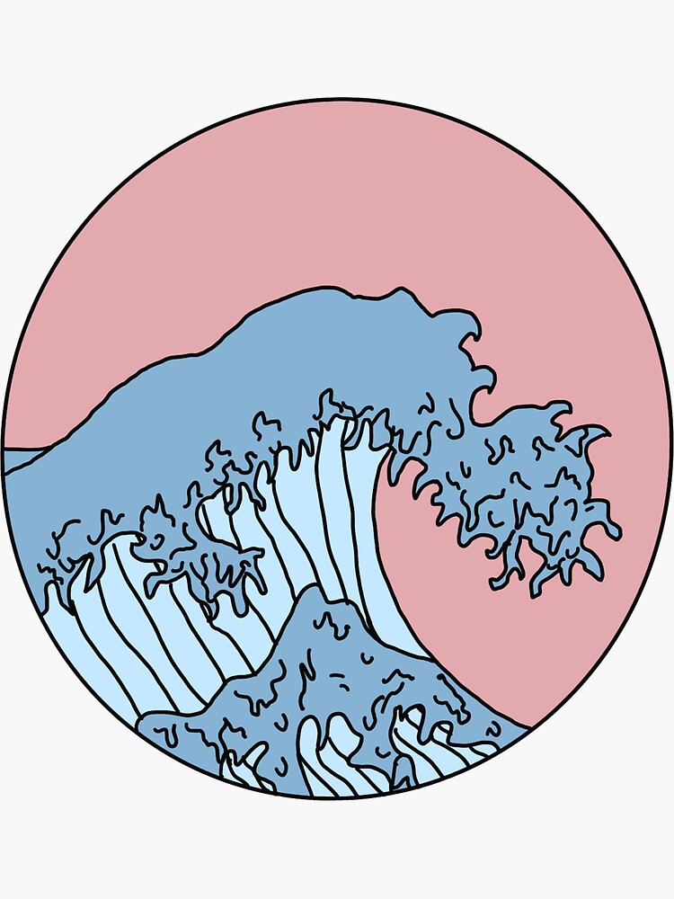 "Aesthetic Wave" Sticker by linds-kate | Redbubble
