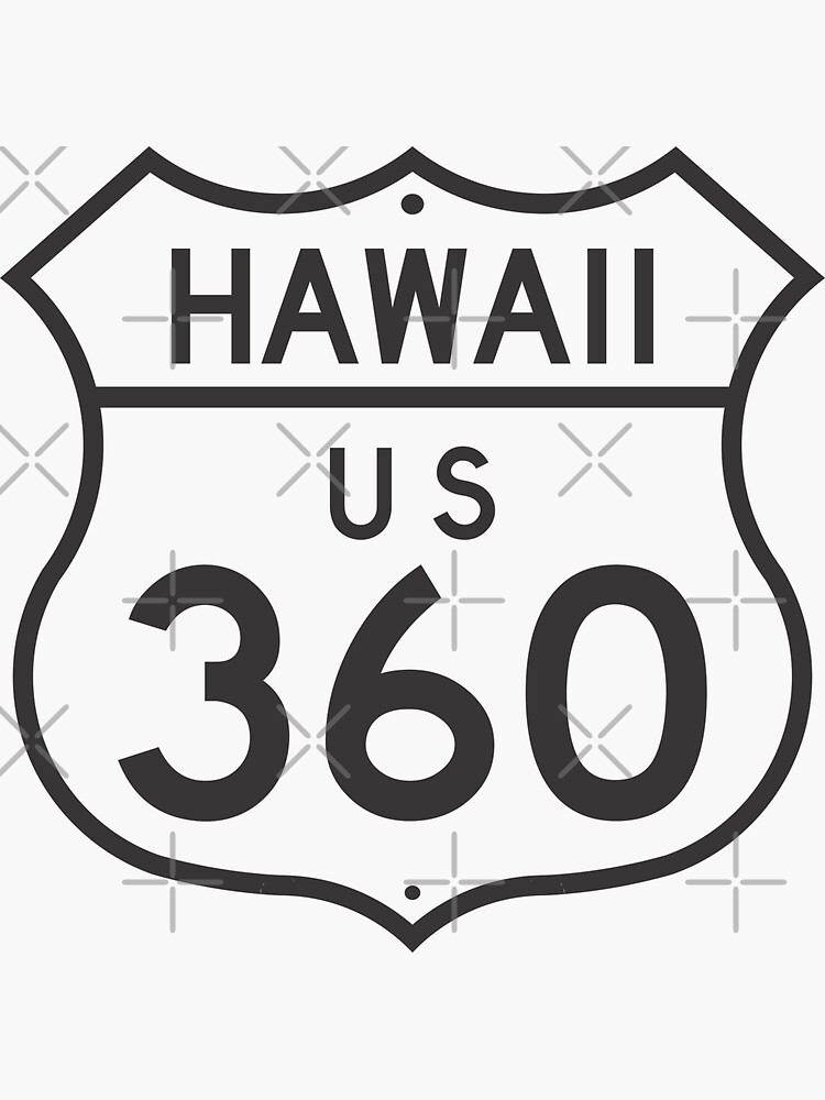 "Highway 360 Hawaii USA" Sticker for Sale by Kiwidom | Redbubble