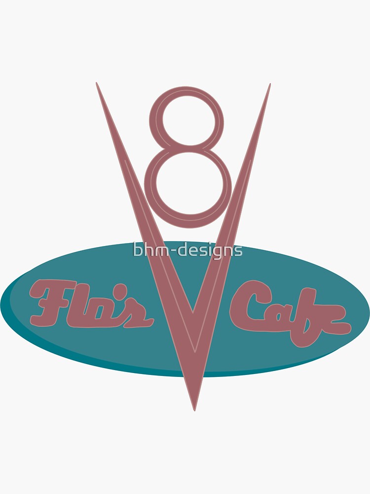 "flo's v8 cafe" Sticker for Sale by bhm-designs | Redbubble