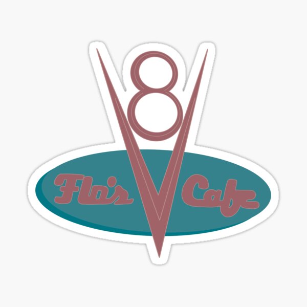 "flo's v8 cafe" Sticker for Sale by bhm-designs | Redbubble