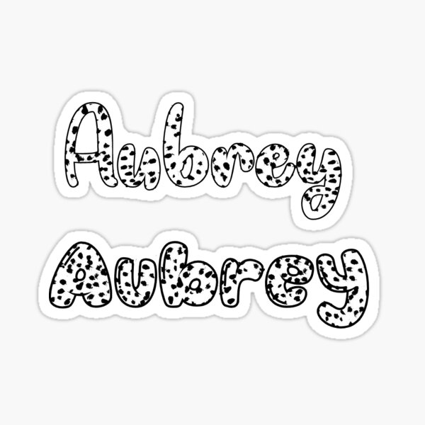 "Custom Aubrey Stickers" Sticker for Sale by marissajohnson | Redbubble