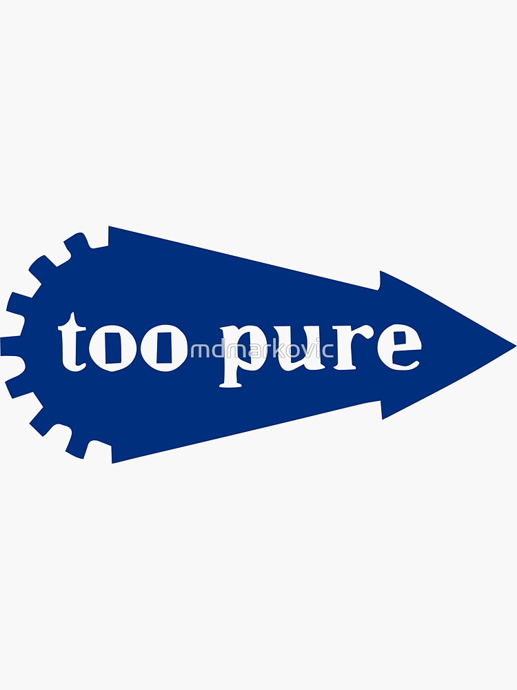 Pegatina «Diseño de sello discográfico indie Too Pure Azul» de ...