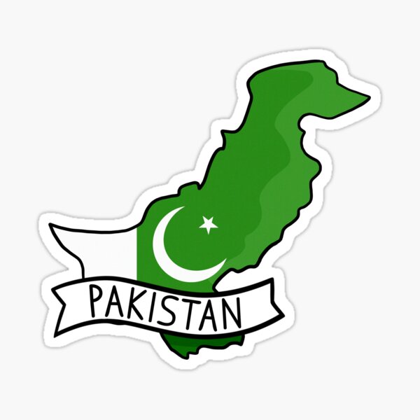 "Pakistan Flag Map Sticker" Sticker for Sale by Drawingvild | Redbubble