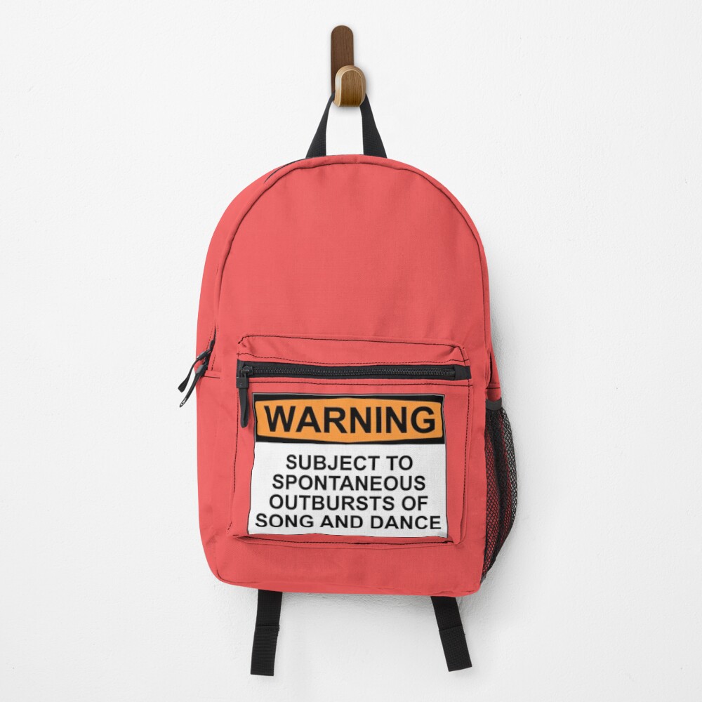 "WARNING: SUBJECT TO SPONTANEOUS OUTBURSTS OF SONG AND DANCE" Sticker ...