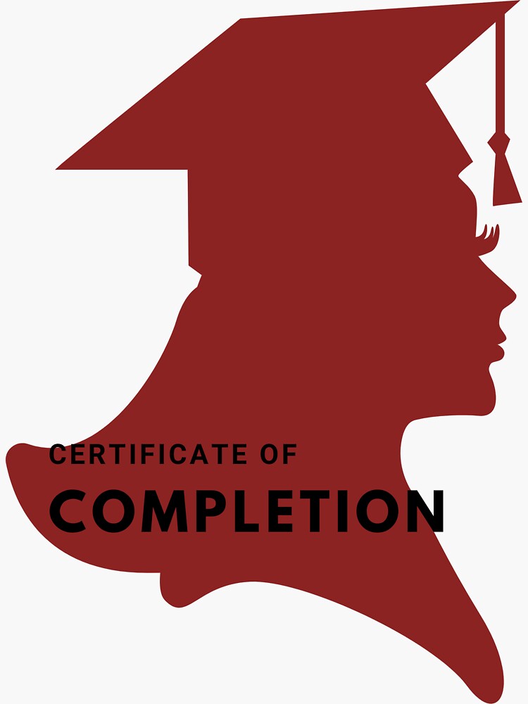 "Certificate of completion" Sticker by ALINNAN789 | Redbubble