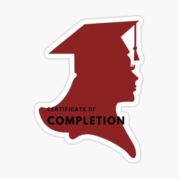 "Certificate of completion" Sticker by ALINNAN789 | Redbubble