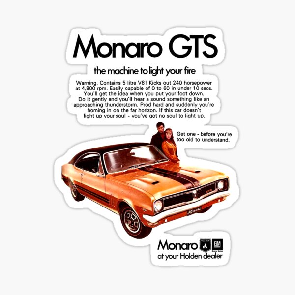"HOLDEN MONARO GTS" Sticker by ThrowbackM2 | Redbubble