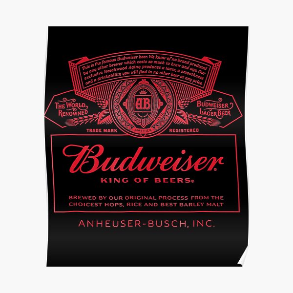 Budweiser Posters | Redbubble