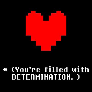 "Determined SOUL (UNDERTALE)" Sticker for Sale by Geeky-Llama | Redbubble