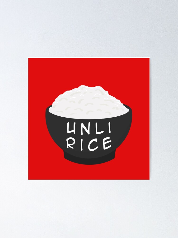 "Filipino Unli Rice" Poster by macaowl | Redbubble