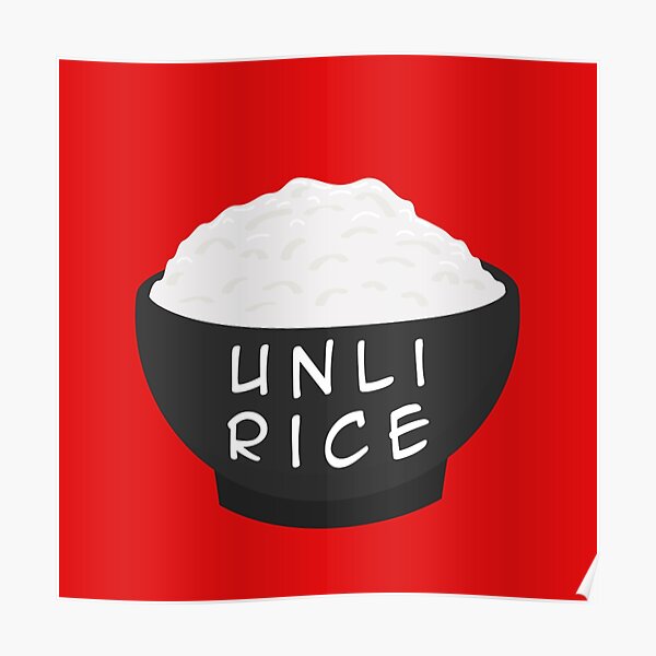 "Filipino Unli Rice" Poster by macaowl | Redbubble