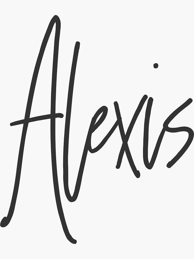 "Alexis Name Sticker" Sticker for Sale by LucaBearDesigns | Redbubble