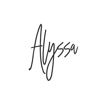 "Alyssa Name Sticker" Sticker for Sale by LucaBearDesigns | Redbubble