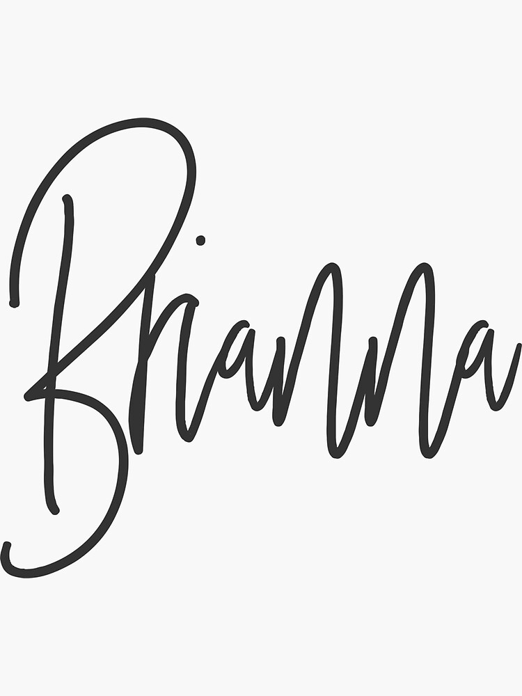 "Brianna Name Sticker" Sticker by LucaBearDesigns | Redbubble
