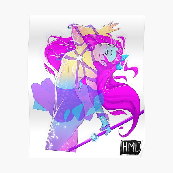 "Magical girl " Poster by honeymilkdraws | Redbubble