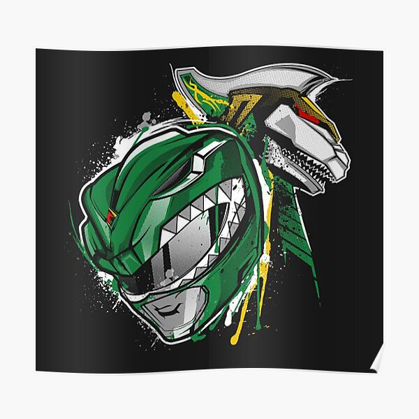 "Green Ranger dragon zord" Poster for Sale by razorhead | Redbubble