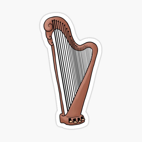 "Harp" Sticker by cu-b3 | Redbubble