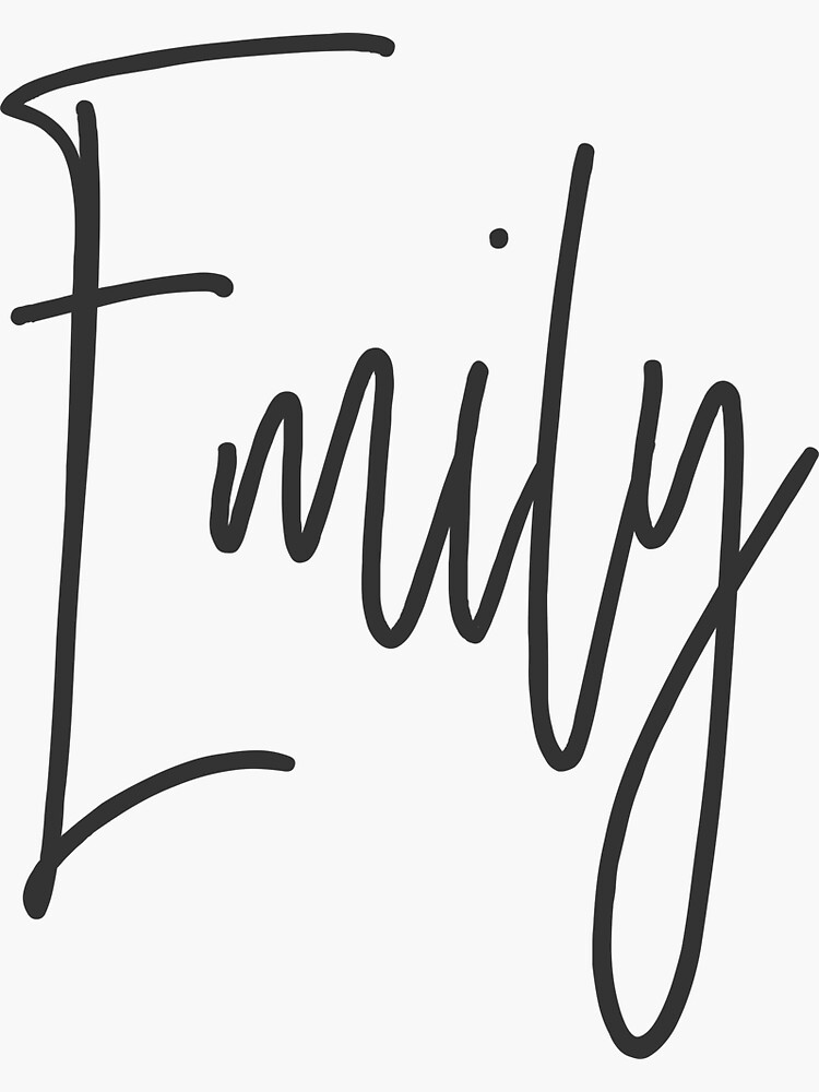 "Emily Name Sticker" Sticker for Sale by LucaBearDesigns | Redbubble