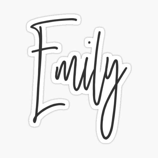 "Emily Name Sticker" Sticker for Sale by LucaBearDesigns | Redbubble