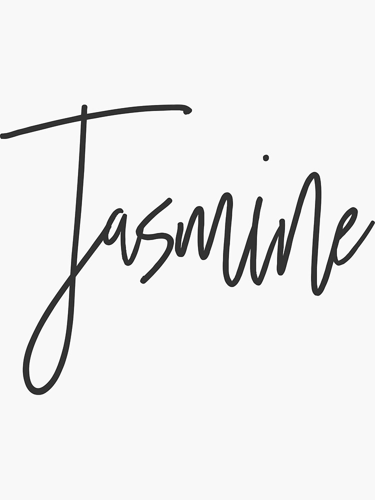"Jasmine Name Sticker" Sticker by LucaBearDesigns | Redbubble
