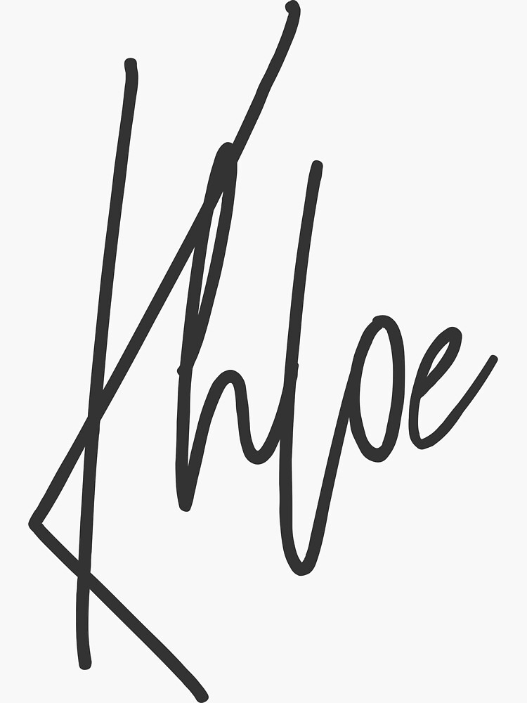 "Khloe Name" Sticker for Sale by LucaBearDesigns | Redbubble