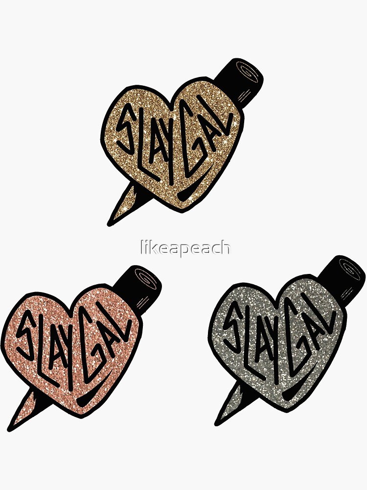 "Slay Glitter Stickers Buffy" Sticker by likeapeach | Redbubble