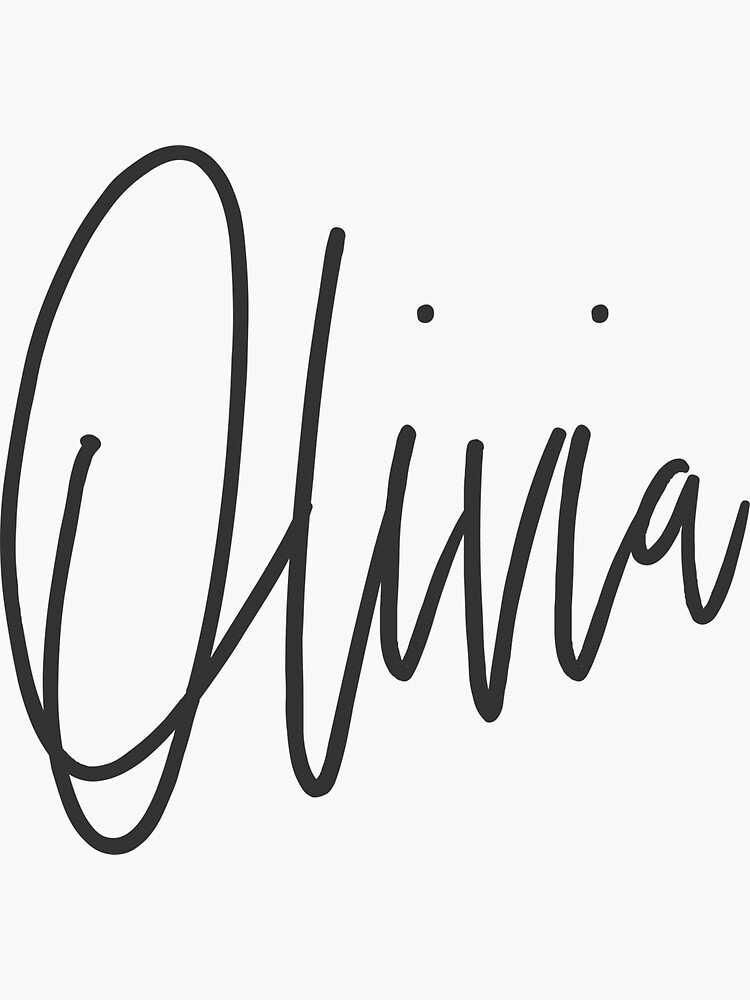 "Olivia Name" Sticker by LucaBearDesigns | Redbubble